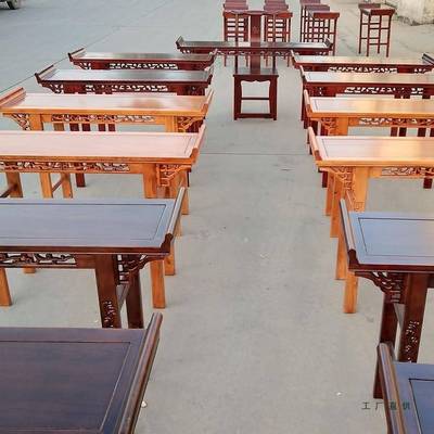 供985桌条几仿古课中式关香学案翘头国馆桌椅简约条桌实木玄条案