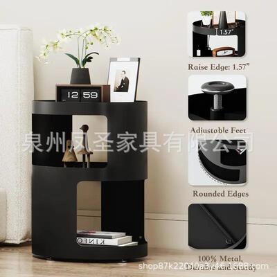 厅EBT发铁边客几小户型茶几家用轻奢简约现代角几沙艺创意圆形床