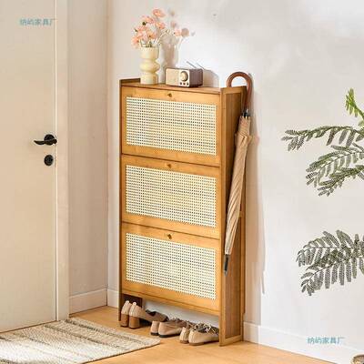 款斗门入户鞋柜家35260用靠窄墙玄关柜口翻收纳新款鞋架子