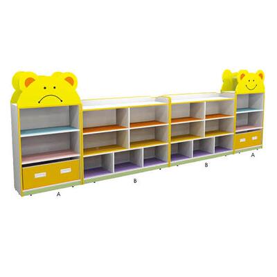 儿童家具HF-06003多儿童家家具厂幼儿园功储物柜木质儿童柜能子