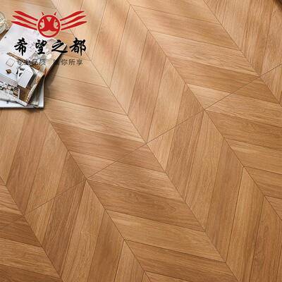 法式柔光天鹅绒鱼骨纹木纹瓷砖750x1500mm卧室客厅仿实木地板砖