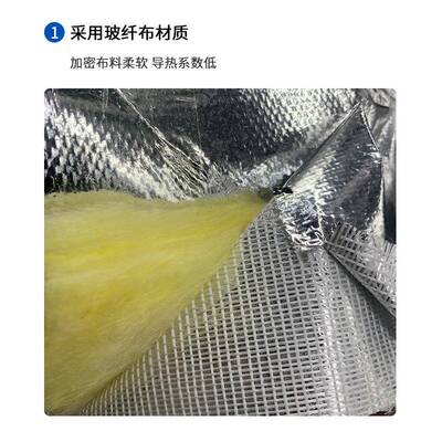 保温软玻纤布UBU保温软管管伸缩软管通风空调软管现铝箔保温管家
