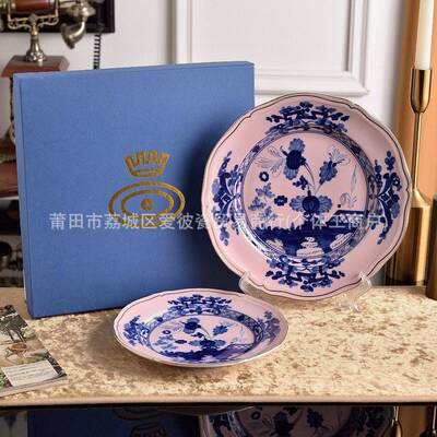 ginori意大利1735意MOL式东方早陶瓷餐大小组合深盘家用盘圆盘餐