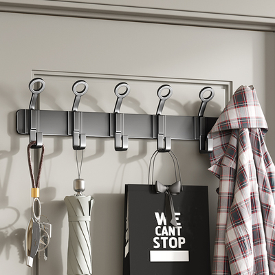 免打孔门后挂钩玄关挂衣钩墙上壁挂式衣帽钩入户黏钩卧室黏贴排钩