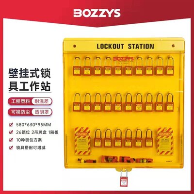 BOZZYS工业设备上锁挂牌能量隔离26锁可视化组合式安全锁具站B201