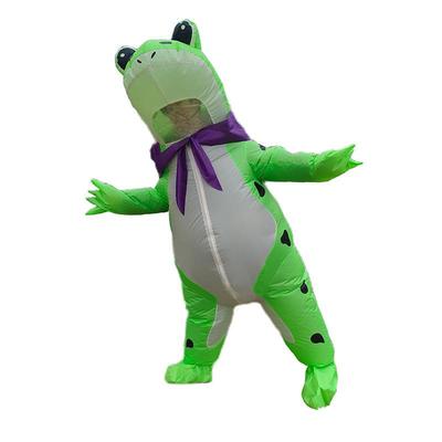 万物圣节新款节19102青蛙充气服户外卡通动衣服目表青演蛙充气服