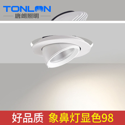 象鼻灯led服装店射灯 高显98全光谱4500k3500k牛眼灯可调唐朗照明