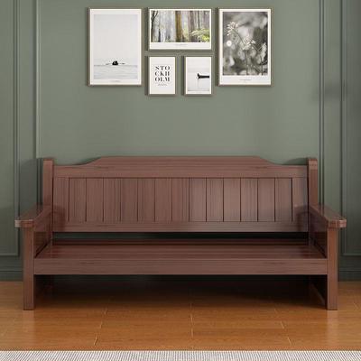 实木长椅沙发椅冬夏两用人小户型DFM阳台室客厅背三人四休闲靠卧