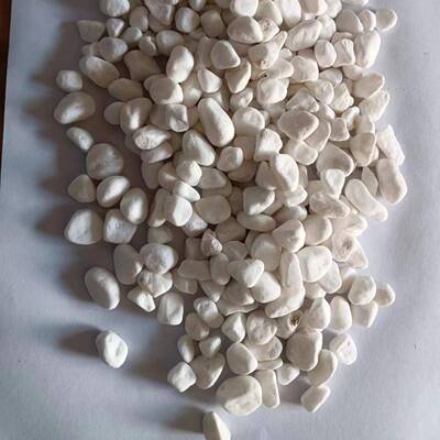 白白RIK色鹅卵石雪花砾石庭白石子铺院路造景白色水洗白石鹅卵石