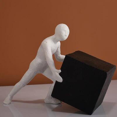 现代意脂物推箱树书靠书人挡摆件客厅酒创柜电视柜NIH办公室装饰