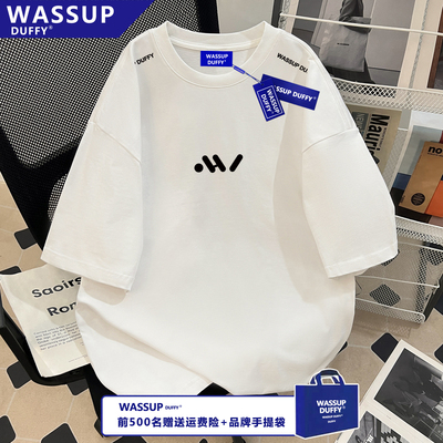 WASSUP男女短袖纯棉T恤ins夏设计