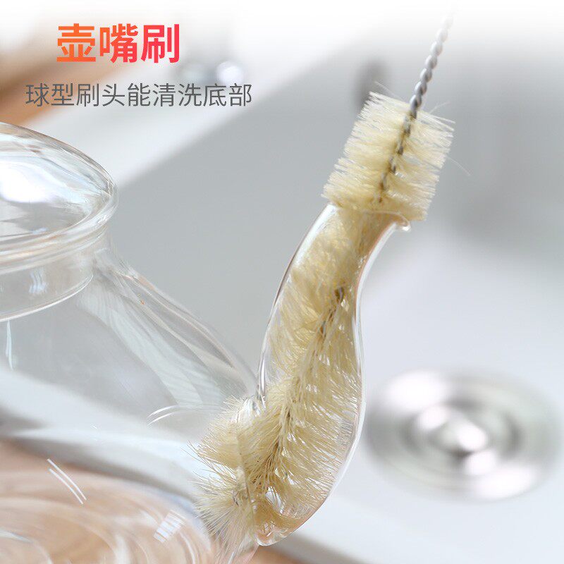 试管刷缝隙刷茶壶壶嘴刷厨房小号长柄水壶缝隙刷神器迷你刷子清洁