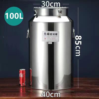 厚3048YsjTiaT不锈钢油桶桶带龙头食花生油带盖密封桶加奶桶酒50