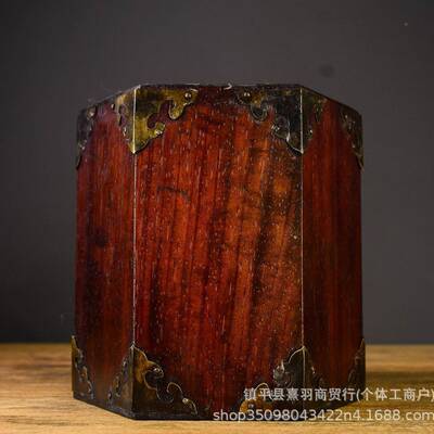 馆文案雕陈设TVG仿大量古竹雕笔筒木手藏工雕刻厂价檀香