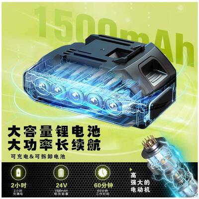 锂电绿篱机电动充修枝剪割草机用两绿化带园艺工具续电式长JPA航