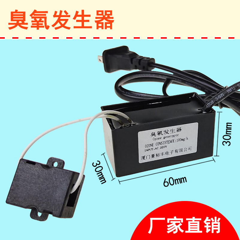 室内家用220V小型100mg臭氧空气消毒臭氧发生器除味器杀菌衣物内