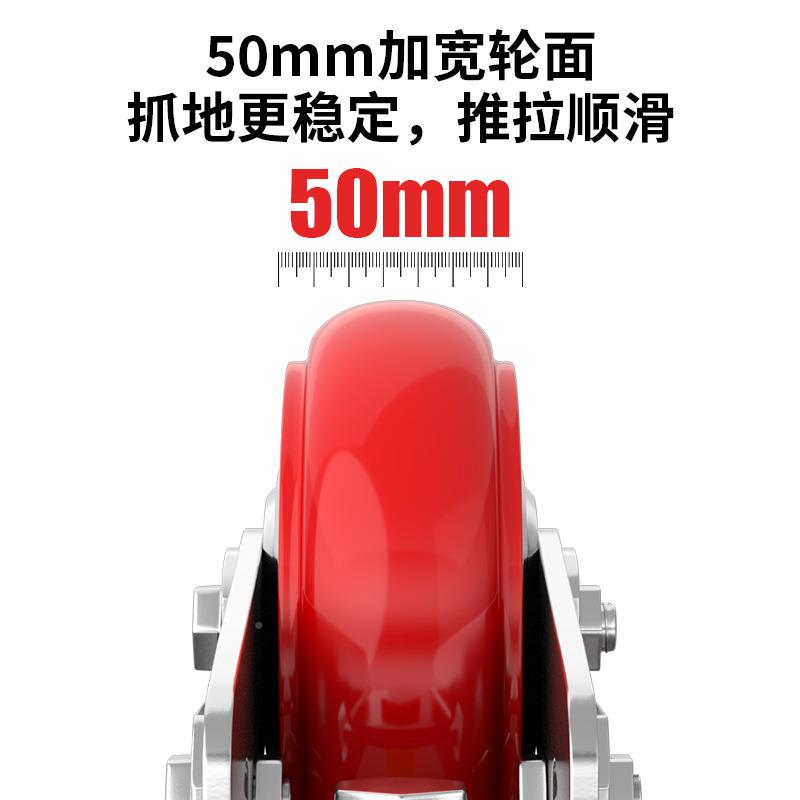 重仪簧型弹脚轮工业减震万向4寸5寸6轮寸8无品牌/寸刹车轮大型器