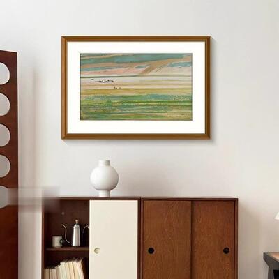 《舟影》轻挂法式海边绿色风卧床头装室饰画小众景抽象艺术SN0601