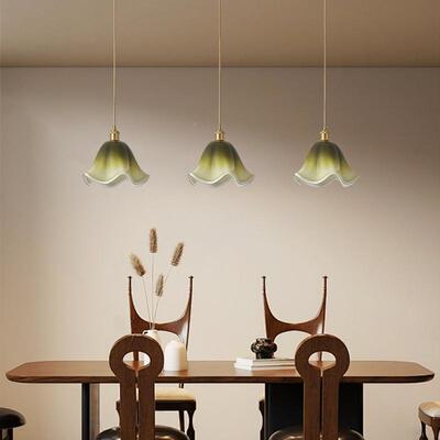 法式奶190感油卧室床头护眼中古风复古餐厅吧风台灯氛围吊灯中山