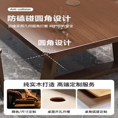 客厅大书桌阅学习长桌学生家用书房办公桌大NMY纯实木板书桌工作