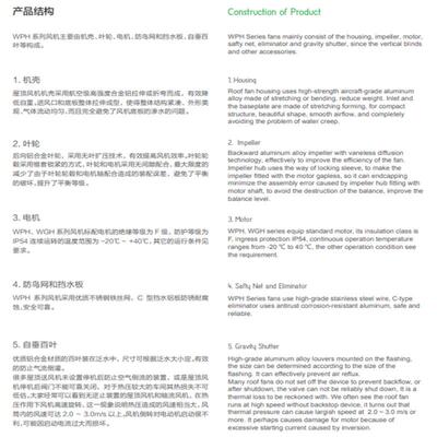 亿达屋风机利816WPH系列顶风机WPH800