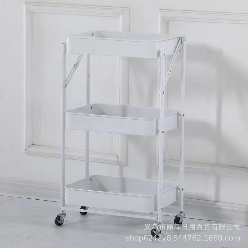 免安装三RPZ层落地移动客卧厅边几室厨房收纳带可折叠式推车轮置