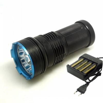 12颗5050king12LUV紫光2手电筒395NM波长强光使用186450充电1节T6