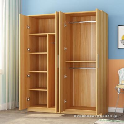 衣柜木质简约家用卧室520228简出租房易收板式组实装纳柜子储物柜