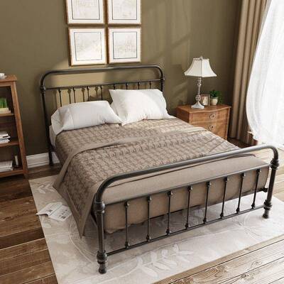 欧式双人床架OUM出床现艺代铁床简约铁床1.8米床架租房铁公主床1.