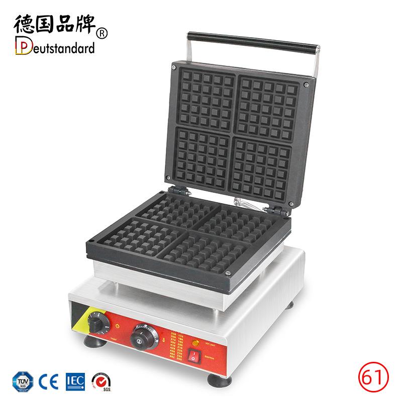 电热华夫饼机松饼炉四片方格华夫炉商用烤饼机松饼机可换模板NP61