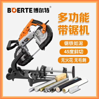 博来带锯博尔特便携式多功能手持金属带锯工具小型锯床R2103-T
