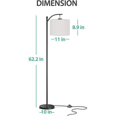 厂家直供美式铁艺地ML91004灯客厅卧室书房地灯艺漆布铁艺灯罩烤