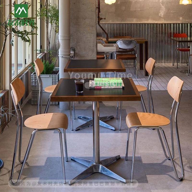 工业风桌椅主题餐厅轻食店靠背椅简餐奶茶店酒吧咖啡店桌椅组合