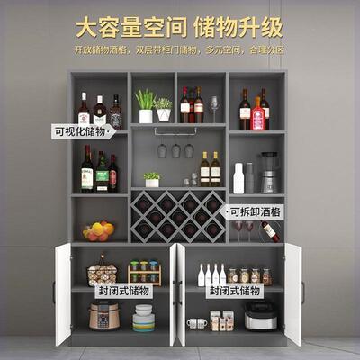 简约现代木质酒柜家用客厅靠墙玄多功YZY隔柜双面关断柜进门能储