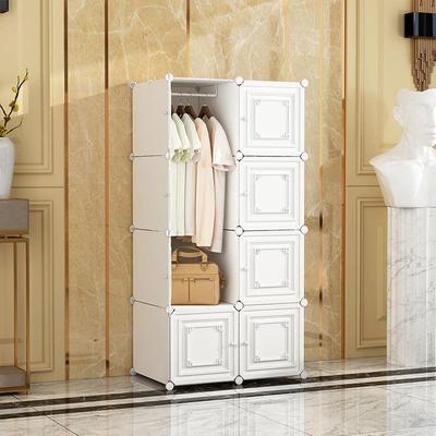 儿童衣柜简易实木号组装衣橱现代简约EOP钢管粗加架固小收纳大加