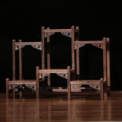 鸡木博古翅架中式小多宝物茶具架阁VML子实木置架茶壶架摆件架展