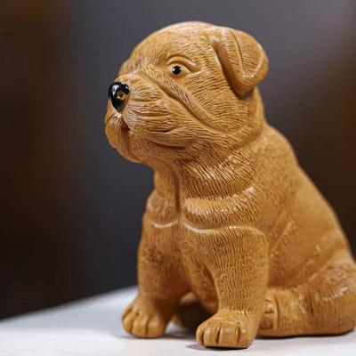 无品牌/宜紫砂茶宠兴生狗创意肖精品可养摆狗狗茶宠沙茶台茶桌家具件茶道