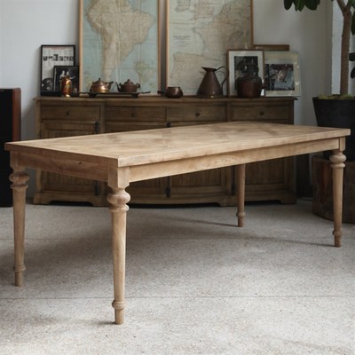 原木复古做旧法式赤贫侘寂风格仿古别墅家具拼花餐桌子实木自然风