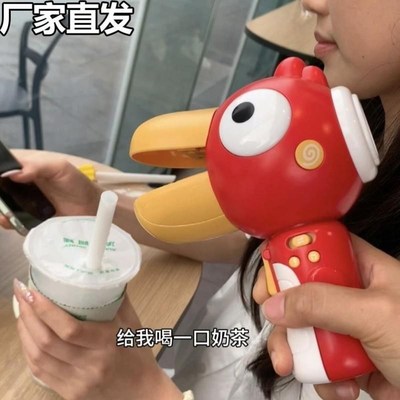 会学人说话的小鸭子小鸟玩具录音玩偶嘴替小乌鸦儿童创意大喇叭