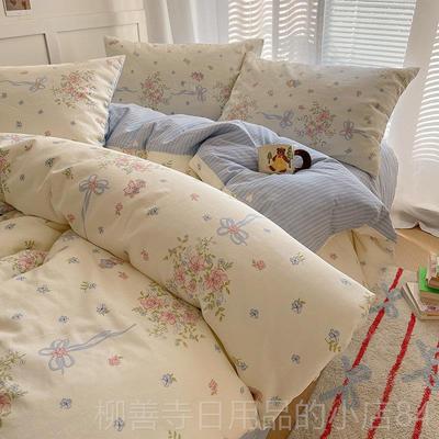 正品网红小套碎花四件棉纯棉少新女全心简约小清床上用品床单床笠