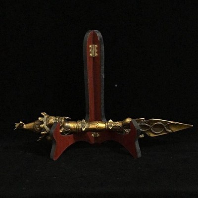 纯VAH铜头明王普巴金刚杵工中艺品法家用客厅玄关装马饰品器摆件