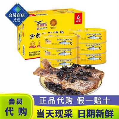 MM超市代购金奖豆豉鲮鱼罐头鱼肉熟食罐头即食下饭菜鱼227g*6