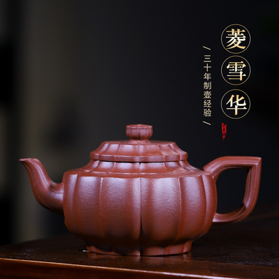 宜兴紫砂壶名家吴丰丽纯全手工正宗泡茶壶功夫茶具紫清水菱雪华