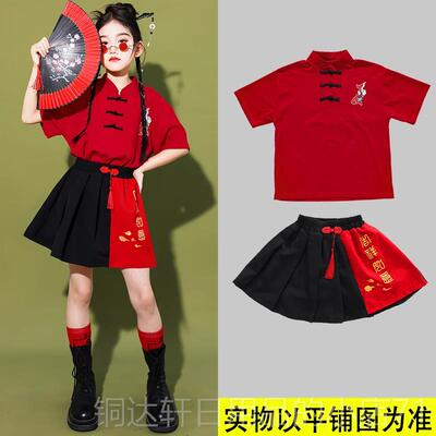 高档六服一国风汉国中潮小学生运动会服啦啦队开 装幕式演出服班