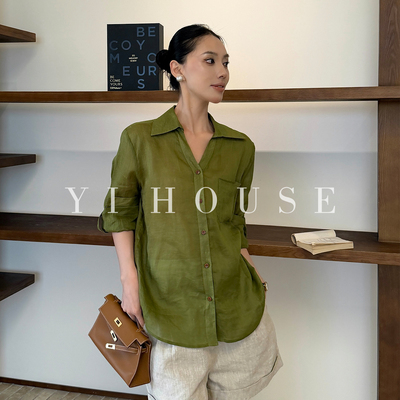 Yihouse苎麻宽松透气新款衬衫