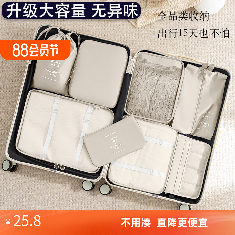 出差旅行收纳袋套装行李箱衣物整理包洗漱分装内衣内裤防水待产包