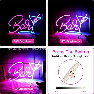 LE霓虹灯告发光字室D母装饰酒吧婚礼卧网HCY红墙艺术广牌