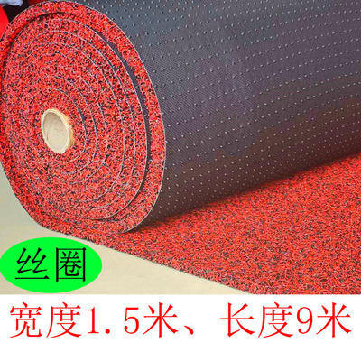 跨境丝圈脚垫宽度1.5米x9米卷材防滑钉底地毯地垫可裁剪厂家生产