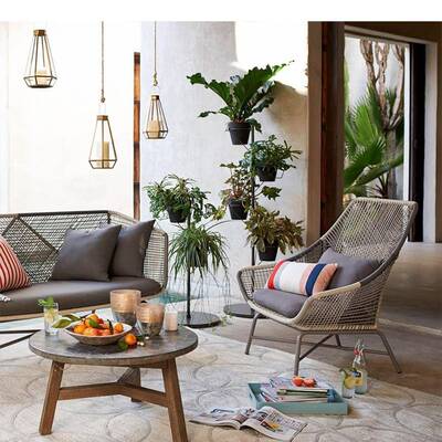 户桌椅阳台藤椅网红茶几家58257三件套休单人闲具沙发室外外庭院