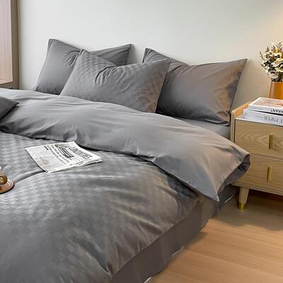 2024年新款贡A类全棉6件0sSTL缎提花轻奢四套纯棉柔亲肤男士床软